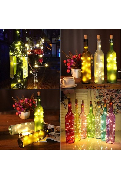 Hayalimkapimda Şişe Mantar Tıpa Şeklinde Dekorasyon 2 Metre Ince Tel Pilli Peri LED Hayalimkapimda Şişe Mantar Tıpa Şeklinde Dekorasyon 2 Metre Ince Tel Pilli Peri LED