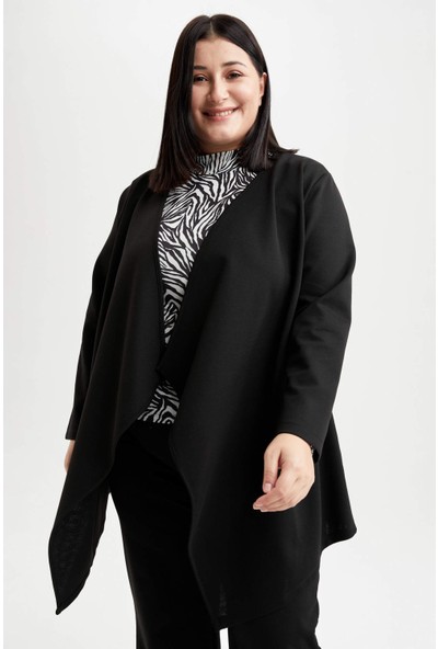 DeFacto DF Plus Regular Fit Wrap Yaka Örme Hırka W3488AZ21WN