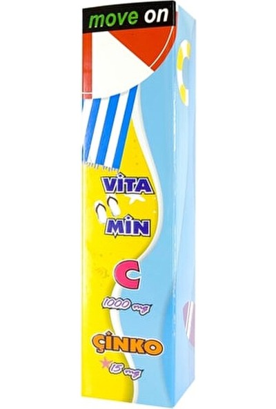 Move On Vitamin C 1000 Mg & Çinko 15 Mg 20 Efervesan Tablet Bergamot Aromalı Move On Vitamin C 1000 Mg & Çinko 15 Mg 20 Efervesan Tablet Bergamot Aromalı
