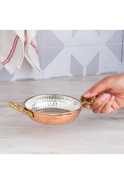 Karaca Antik Bakır Sahan 12 cm