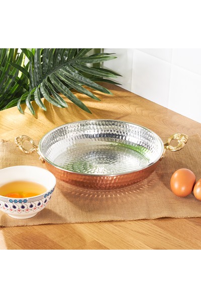 Karaca Antık Bakır Sahan 22 cm