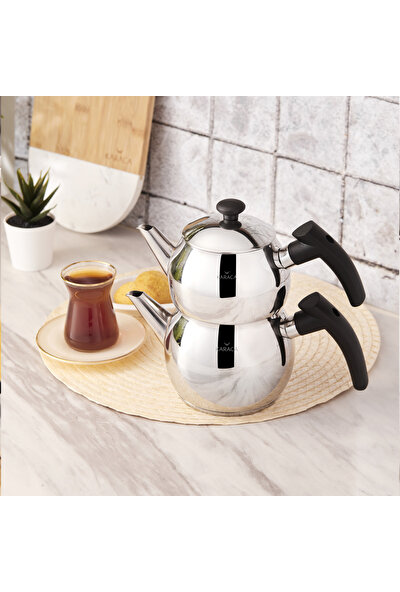 Karaca Adelya Mini Boy Siyah Çaydanlık Takımı