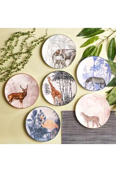 Karaca Jungle 6 Parça Pasta Takımı Karaca Jungle 6 Parça Pasta Takımı