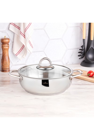 Karaca Jump Çelik Karnıyarık Tencere 28 cm