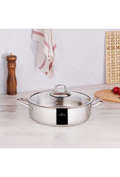 Karaca Bianca Çelik Karnıyarık Tencere 28 cm