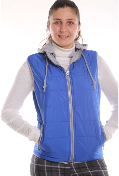 İntersivin Slim Fit Çıkarılabilir Kapüşonlu Kadın Şişme Yelek İntersivin Slim Fit Çıkarılabilir Kapüşonlu Kadın Şişme Yelek