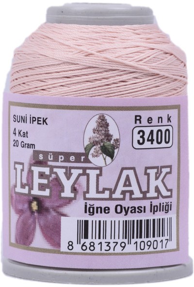 Leylak 4 Kat 20 Gram Suni Ipek Iğne Oyası Ipi 3400
