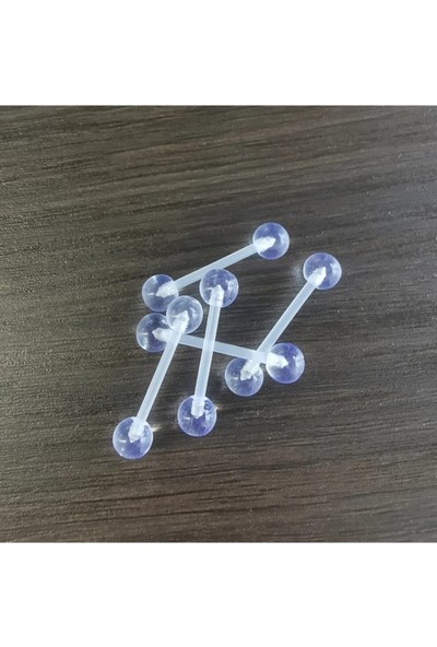 Takıconcept Bioplast Şeffaf Alerji Yapmayan Dil Piercing