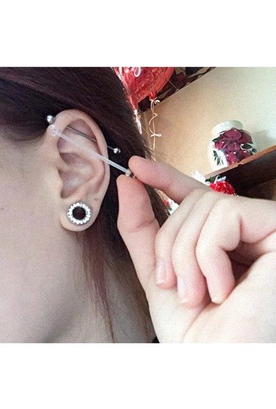 Takıconcept Bioplast Şeffaf Alerji Yapmayan Köprü Piercing