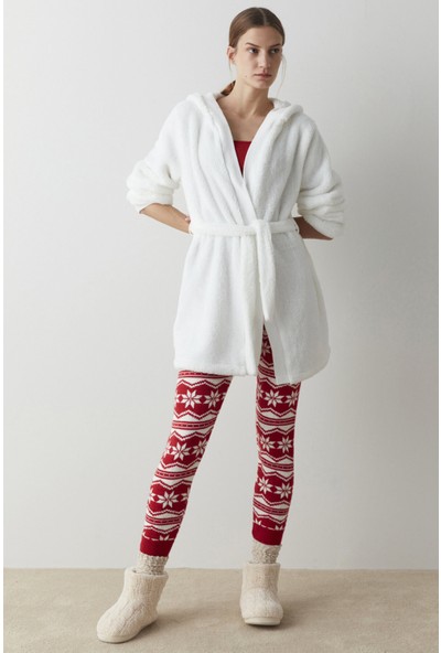 Penti Beyaz Snow Fluffy Sabahlık Penti Beyaz Snow Fluffy Sabahlık