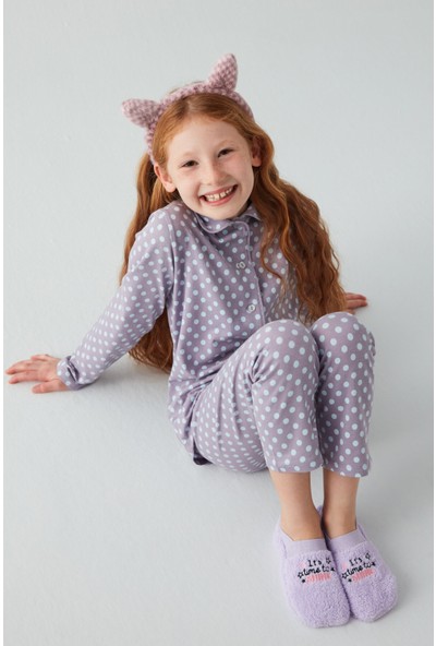 Penti Lila Kız Çocuk Better Dot 2li Gömlek Takımı