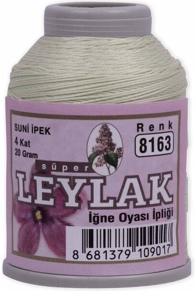 Leylak 4 Kat 20 Gram Suni Ipek Iğne Oyası Ipi 8163