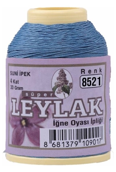 Leylak 4 Kat 20 Gram Suni Ipek Iğne Oyası Ipi 8521