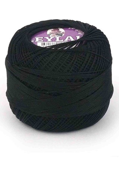 Leylak 9 Kat 25 gr No 8 Suni Ipek Etamin ve Kanaviçe Ipi Siyah