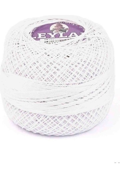 Leylak 9 Kat 25 gr No 8 Suni Ipek Etamin ve Kanaviçe Ipi Kar Beyaz