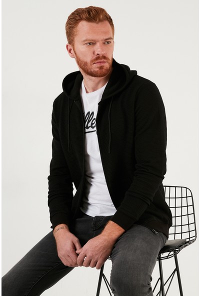 Buratti Slim Fit Pamuklu Kapüşonlu Yaka Fermuarlı Cepli Sweat Erkek Sweat 5896599 Buratti Slim Fit Pamuklu Kapüşonlu Yaka Fermuarlı Cepli Sweat Erkek Sweat 5896599