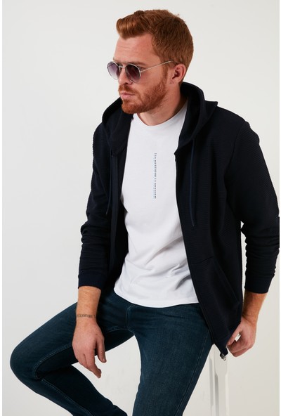 Buratti Slim Fit Pamuklu Kapüşonlu Yaka Fermuarlı Cepli Sweat Erkek Sweat 5896599 Buratti Slim Fit Pamuklu Kapüşonlu Yaka Fermuarlı Cepli Sweat Erkek Sweat 5896599