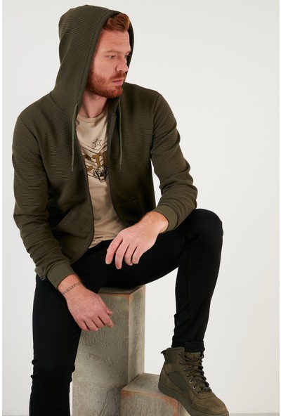 Buratti Slim Fit Pamuklu Kapüşonlu Yaka Fermuarlı Cepli Sweat Erkek Sweat 5896599 Buratti Slim Fit Pamuklu Kapüşonlu Yaka Fermuarlı Cepli Sweat Erkek Sweat 5896599