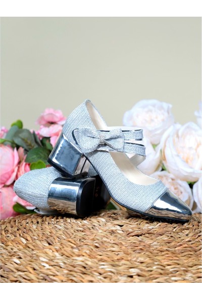 Kidessa 1099 Kız Çocuk Kalın Topuklu Ayakkabı - NKT01099-GÜMÜŞ-26 Kidessa 1099 Kız Çocuk Kalın Topuklu Ayakkabı - NKT01099-GÜMÜŞ-26
