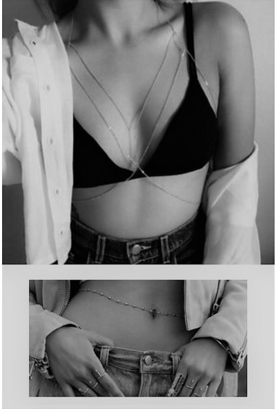 Classy Kadın Gold Vücut Aksesuarı + Bel Aksesuarı