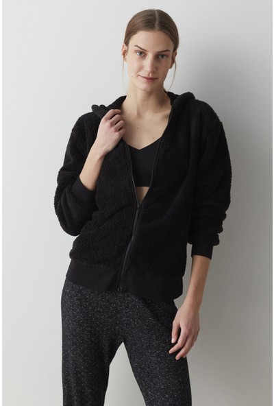 Penti Siyah Dark Soft Zipped Sweatshirt