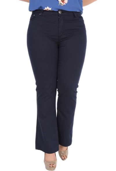 Rmg Büyük Beden Kadın Ipanyol Paca Lacivert Pantolon Rmg Büyük Beden Kadın Ipanyol Paca Lacivert Pantolon