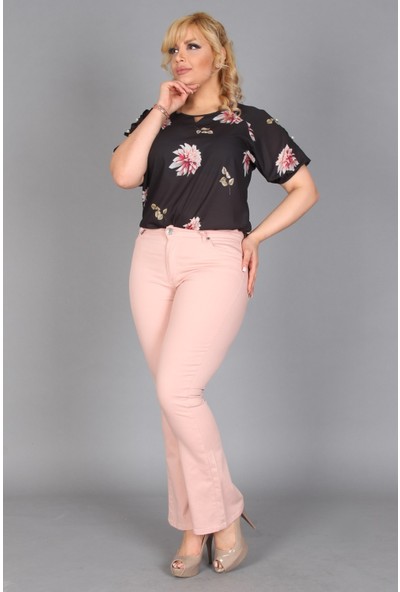 Rmg Büyük Beden Kadın Ipanyol Paca Pudra Pantolon Rmg Büyük Beden Kadın Ipanyol Paca Pudra Pantolon