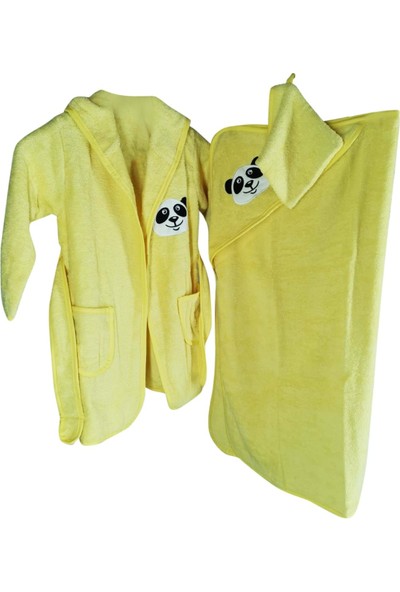 Her Bebek Bebek Çocuk Bornoz Seti - Sarı Her Bebek Bebek Çocuk Bornoz Seti - Sarı