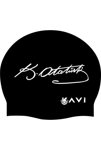 Atatürk Imza Baskılı Siyah Silikon Bone