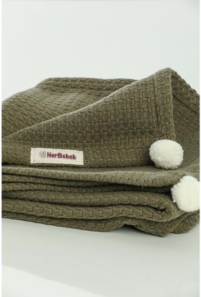 Her Bebek Triko Bebek Battaniyesi - Yağ Yeşili