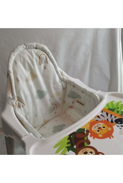 Her Bebek Mama Sandalyesi Minderi- Gökkuşağı