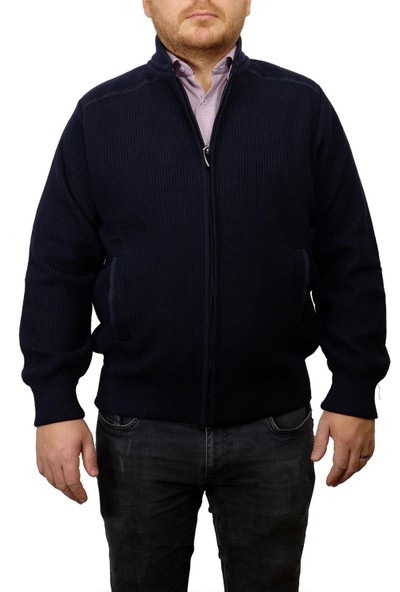 Fermuarlı Iç Astarlı Selanik Örgü Cepli Hırka Fermuarlı Iç Astarlı Selanik Örgü Cepli Hırka