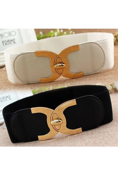 Charge Tokalı Geniş Elastik Kadın Kemer