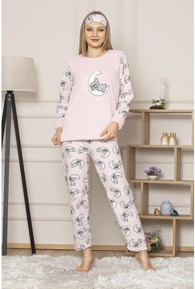 Tampap Kadın Kışlık Polar Pijama Takımı Tampap 520