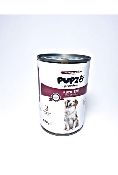 Pupzo Köpek Yaş Maması Kuzu Etli Konserve 400 G