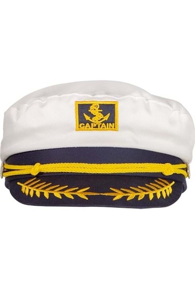Pink Also Blue Kaptan Armalı Şapka - Beyaz - 56 Pink Also Blue Kaptan Armalı Şapka - Beyaz - 56