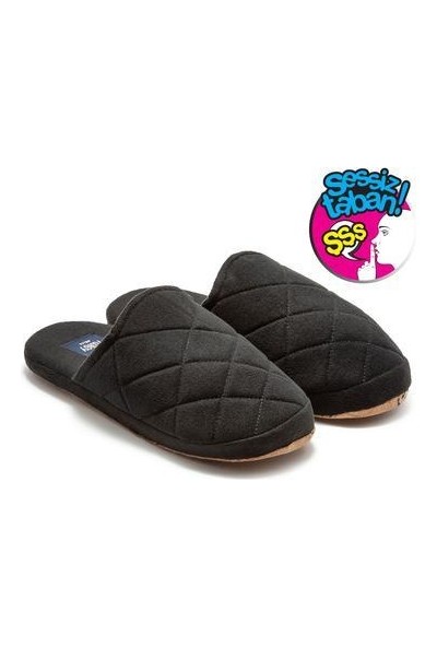 Twıgy YY1071 Bako Siyah Sessiz Taban Erkek Ev Terliği Twıgy YY1071 Bako Siyah Sessiz Taban Erkek Ev Terliği