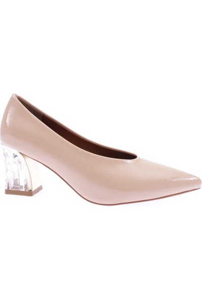 Dgn 1400 Kadın Parmak Dekolteli Sivri Burun Topuklu Ayakkabı