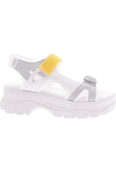 Dgn 4740 Kadın Kalın Taban Cırtlı Sandalet