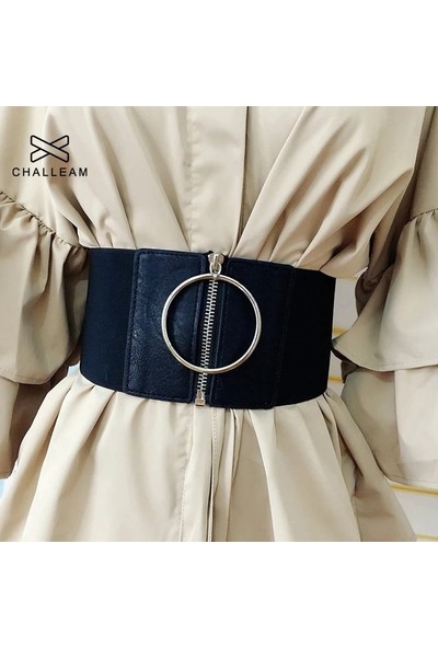 Charge Büyük Metal Tokalı Fermuarlı Kadın Kemer