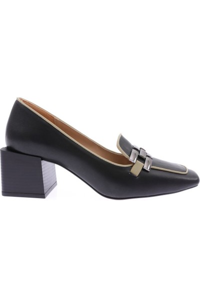 Dgn K255 Kadın Aksesuarlı Çerçeve Topuklu Ayakkabı