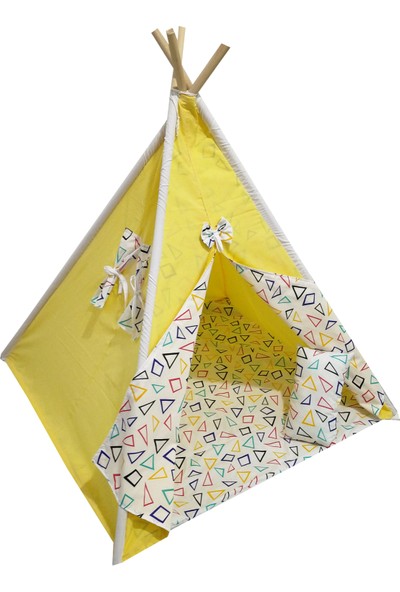 Miniks Pamuk Ahşap Çocuk Oyun Çadırı Kızılderili Çadırı Oyun Evi Miniks Pamuk Ahşap Çocuk Oyun Çadırı Kızılderili Çadırı Oyun Evi