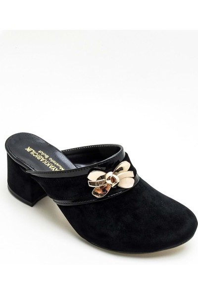 Bulut Ayakkabı Siyah Kadın Tokalı Gelin Abiye Bohça Ev Topuklu Terlik - Siyah - 40 Bulut Ayakkabı Siyah Kadın Tokalı Gelin Abiye Bohça Ev Topuklu Terlik - Siyah - 40