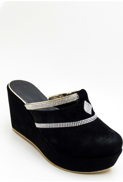 Bulut Ayakkabı Siyah Kadın Gelin Ev Bohça Dolgu Topuklu Terlik - Siyah - 39 Bulut Ayakkabı Siyah Kadın Gelin Ev Bohça Dolgu Topuklu Terlik - Siyah - 39