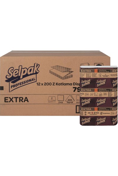 Selpak Extra Z Katlama Havlu 12X200 Selpak Extra Z Katlama Havlu 12X200