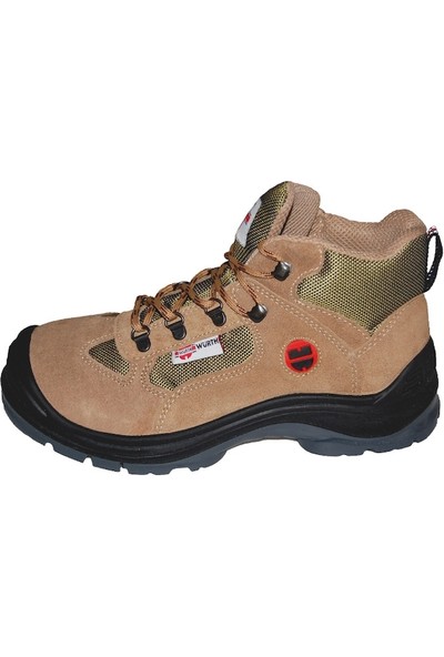 Würth S1-P Boğazlı Iş Güvenliği Ayakkabısı - Süet Bej MODEL:035