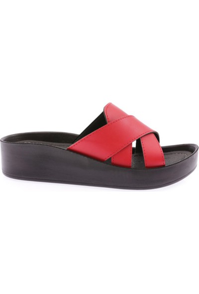 Dgn 1400-69 Kadın Çift Bant Çapraz Atmalı Terlik