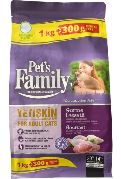 Pets Family Premium Gurme Lezzetli Yetişkin Kedi Maması 1300 G Pets Family Premium Gurme Lezzetli Yetişkin Kedi Maması 1300 G