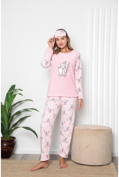 Tampap Kadın Kışlık Polar Pijama Takımı Tampap 580
