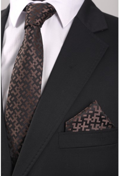 Esgue Desenli Kravat & Mendil